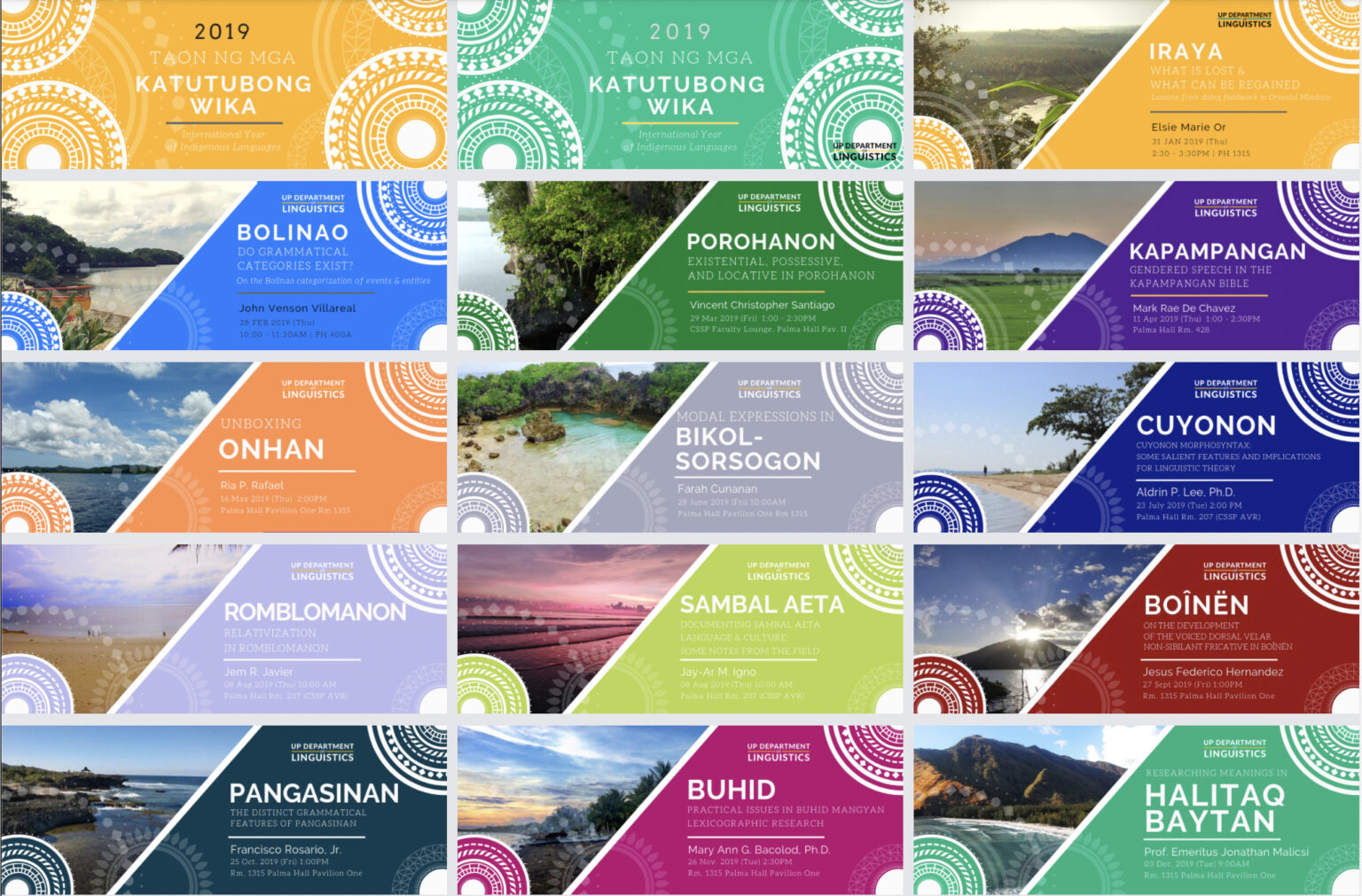 Special Lectures - Department of Linguistics - UP Diliman