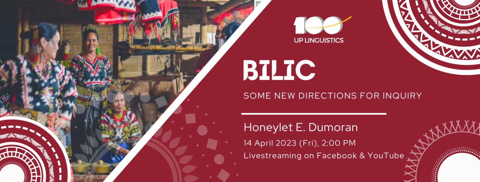 Bilic | Philippine Indigenous Languages Lecture Series - Department of ...