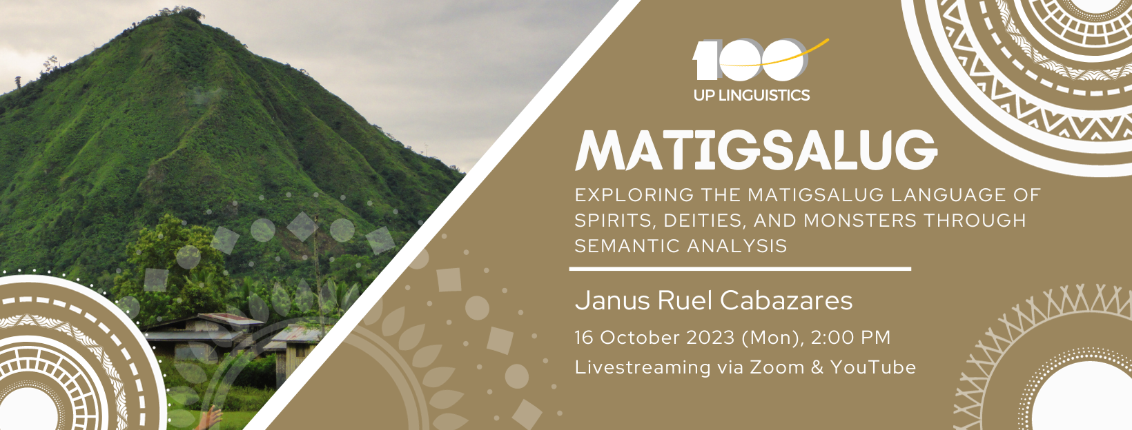 Matigsalug | Philippine Indigenous Languages Lecture Series ...