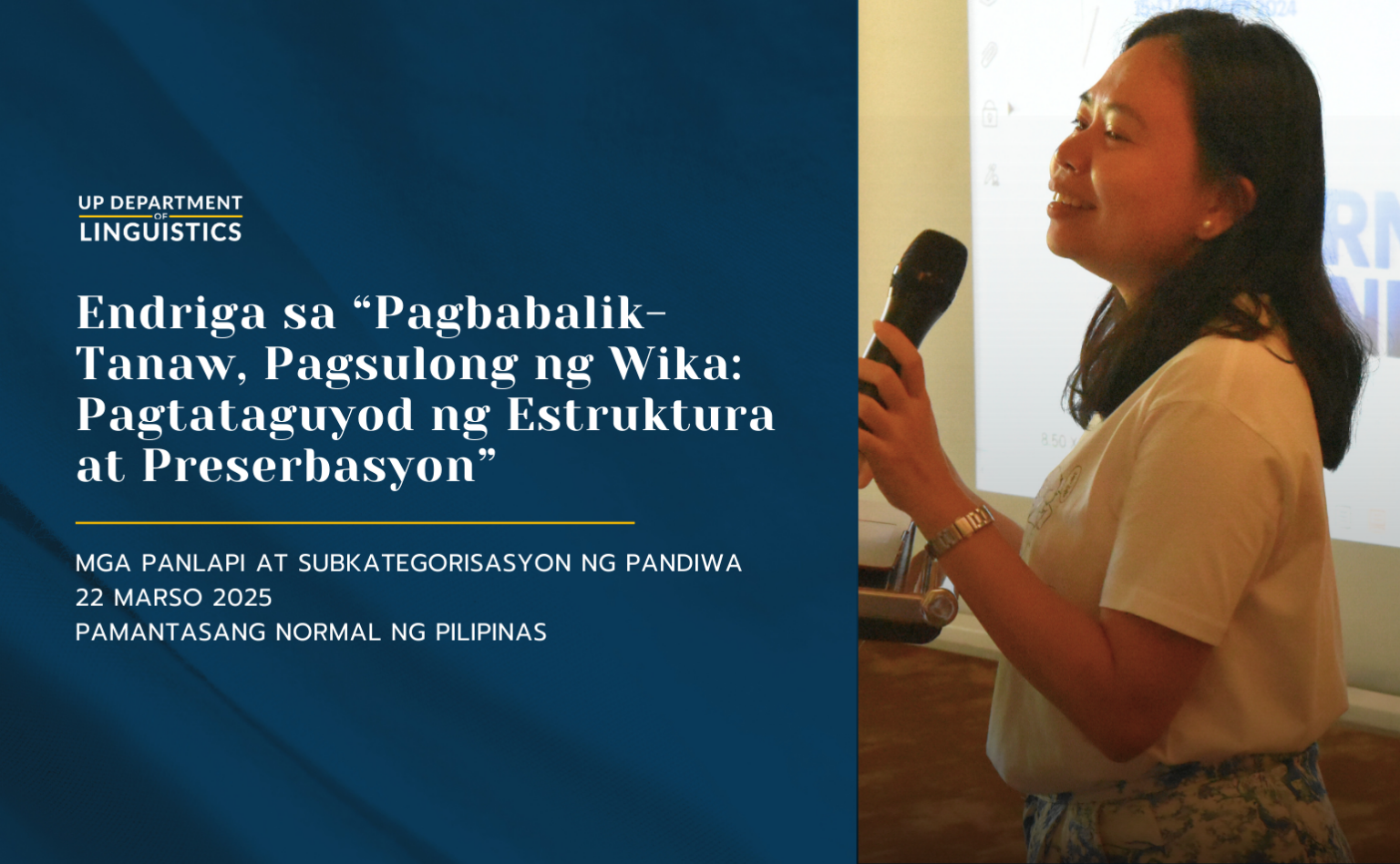 Endriga sa “Pagbabalik-Tanaw, Pagsulong ng Wika: Pagtataguyod ng ...